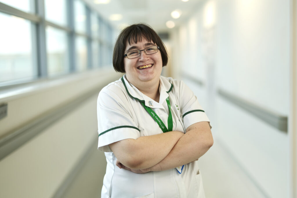 Young woman with learning difficulties celebrates new apprenticeship ...