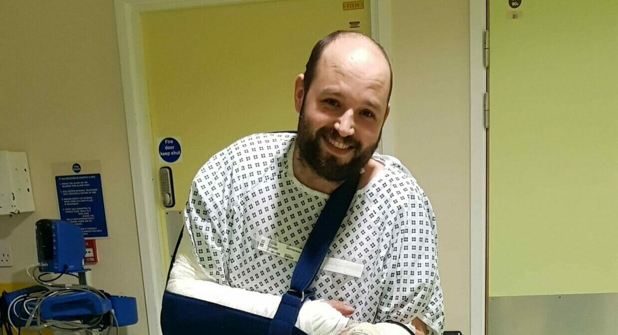 Motorcyclist back on his bike after impressive crash recovery ...